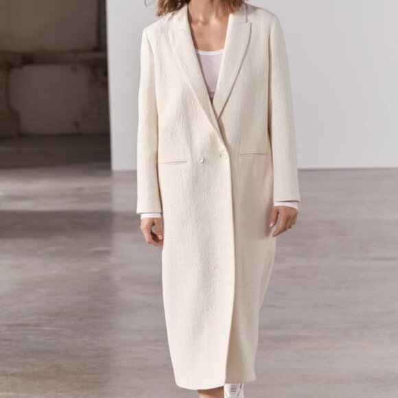 Zara | Jackets & Coats | Nwt Zara Minimalist Wool Blend Coat Zw ...